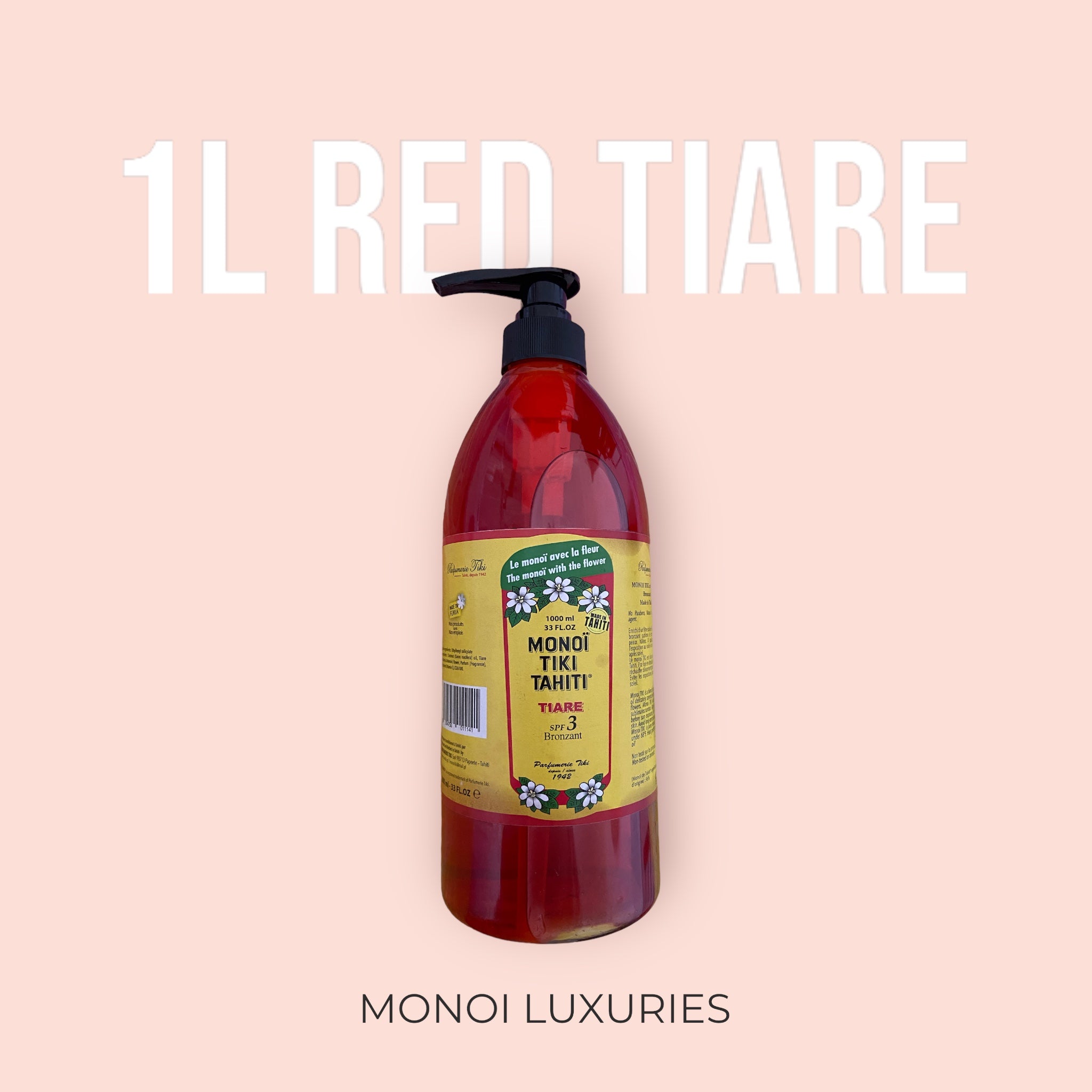1 Litre Red Tiare Monoi Oil – Monoi Heaven