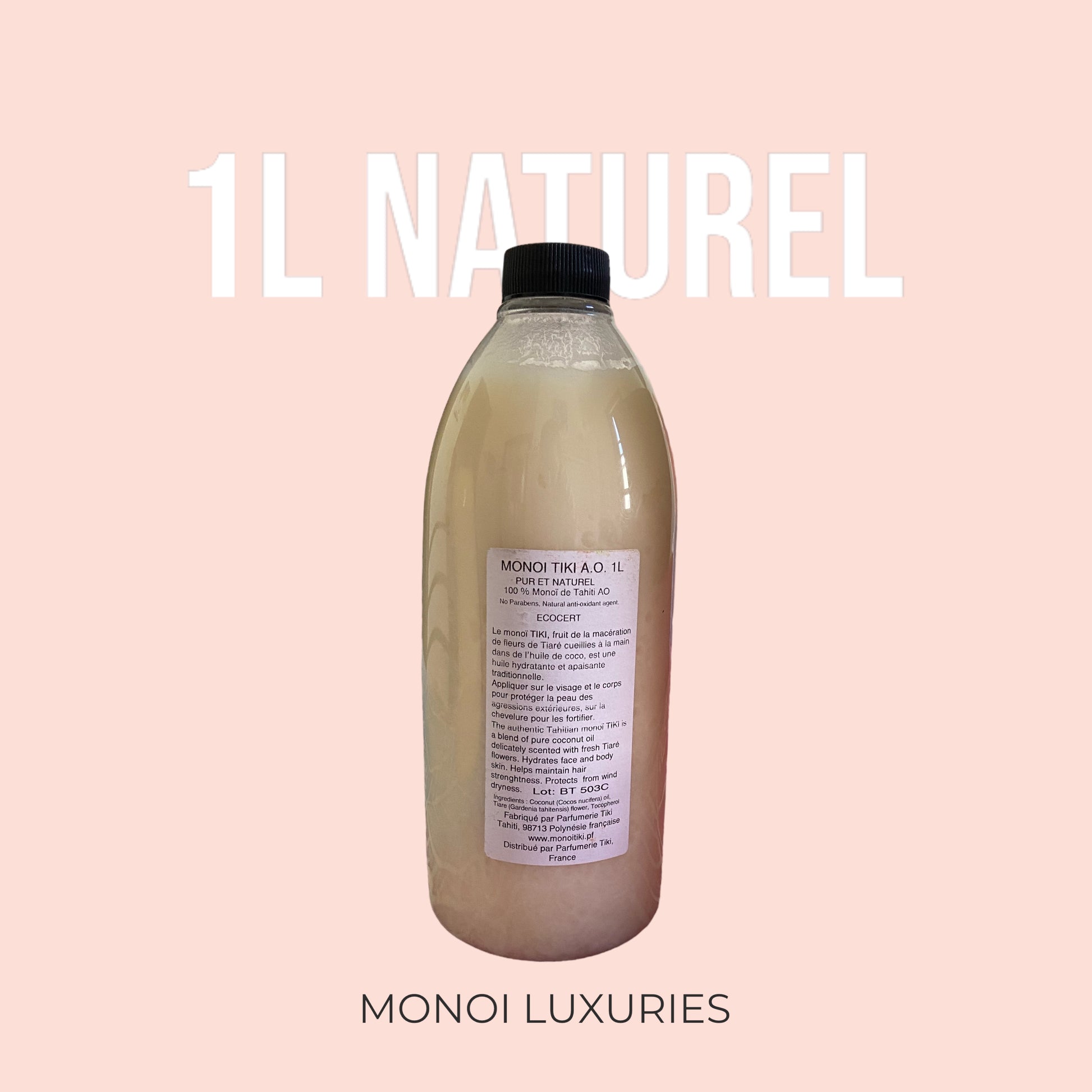 1 Litre Naturel Monoi Oil – Monoi Heaven