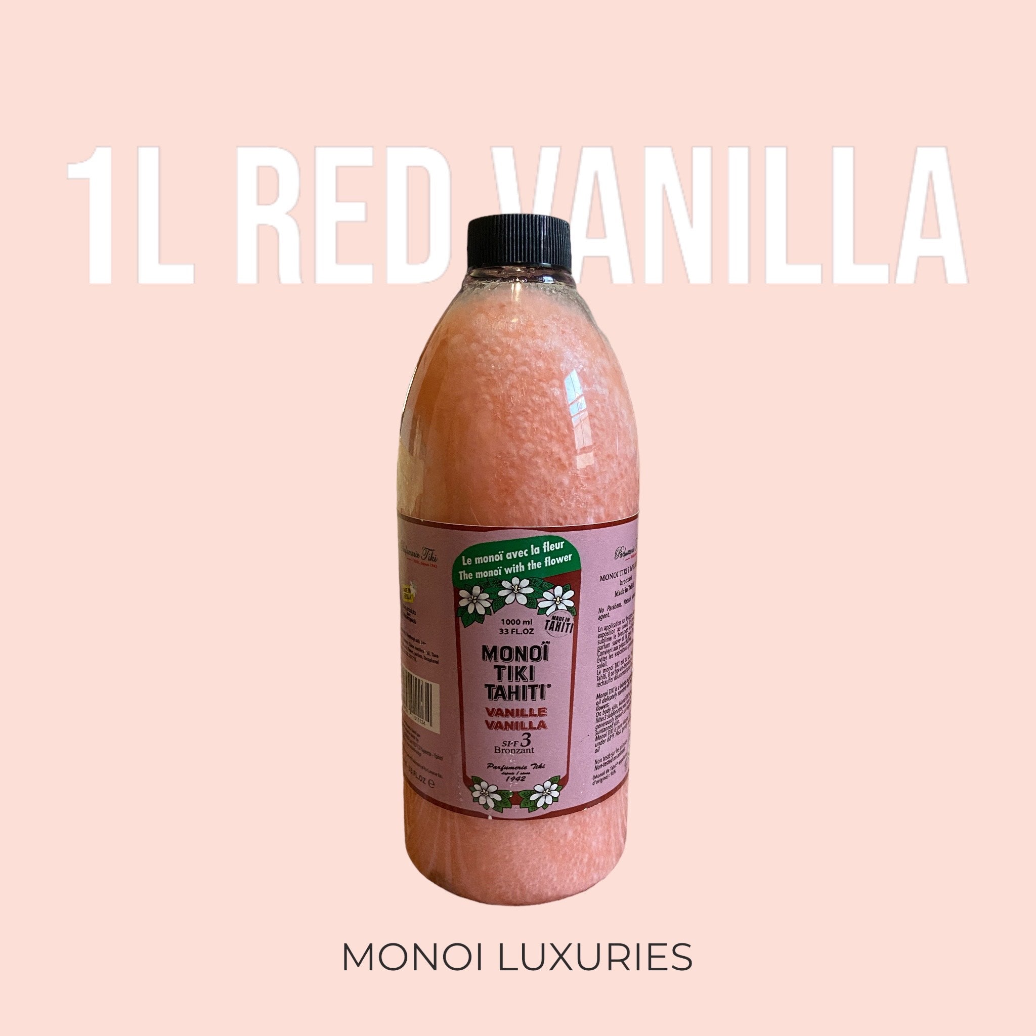 1 Litre Red Vanilla Monoi Oil – Monoi Heaven